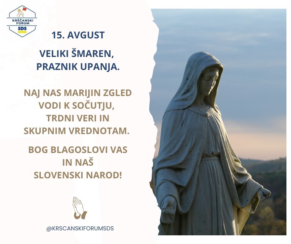 Pred nami je veliki šmaren, praznik upanja - SDS